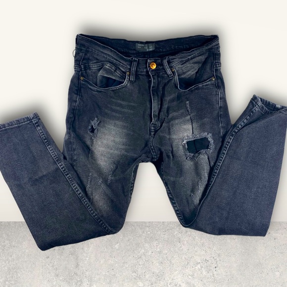 Zara | Jeans | Zara Man Skinny Fit Jeans Mens Size 3 Mex Faded Ripped ...